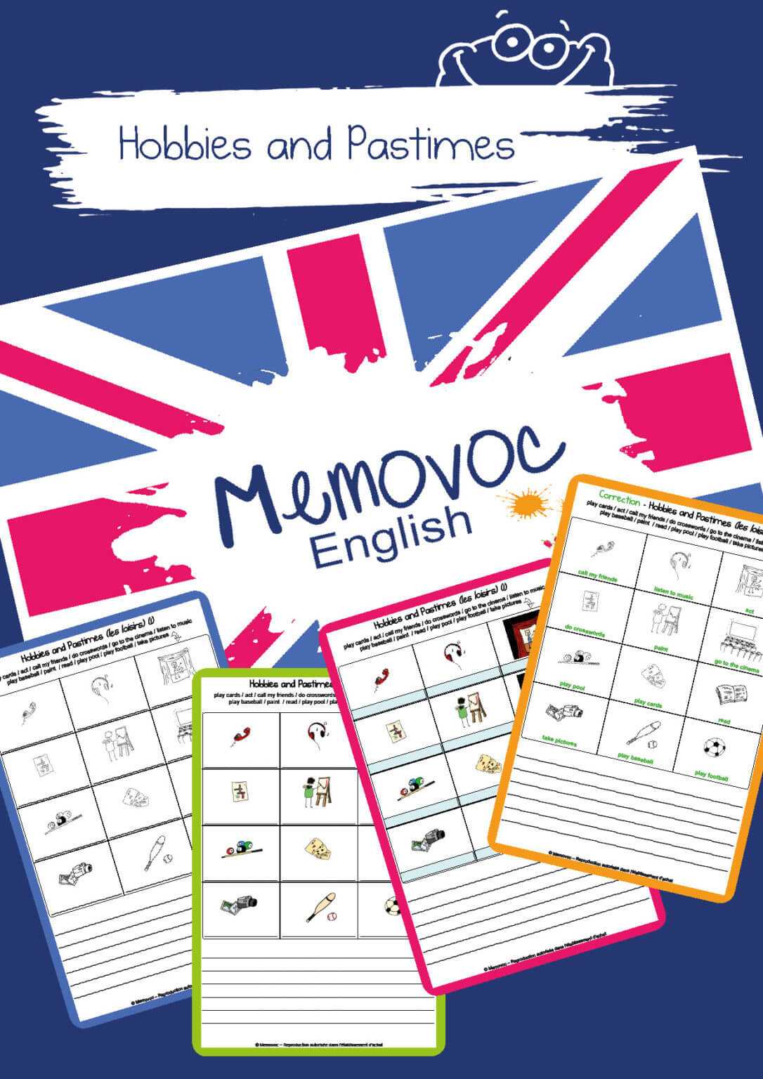 Hobbies and Pastimes - Vocabulary - PDF Worksheets - Memovoc