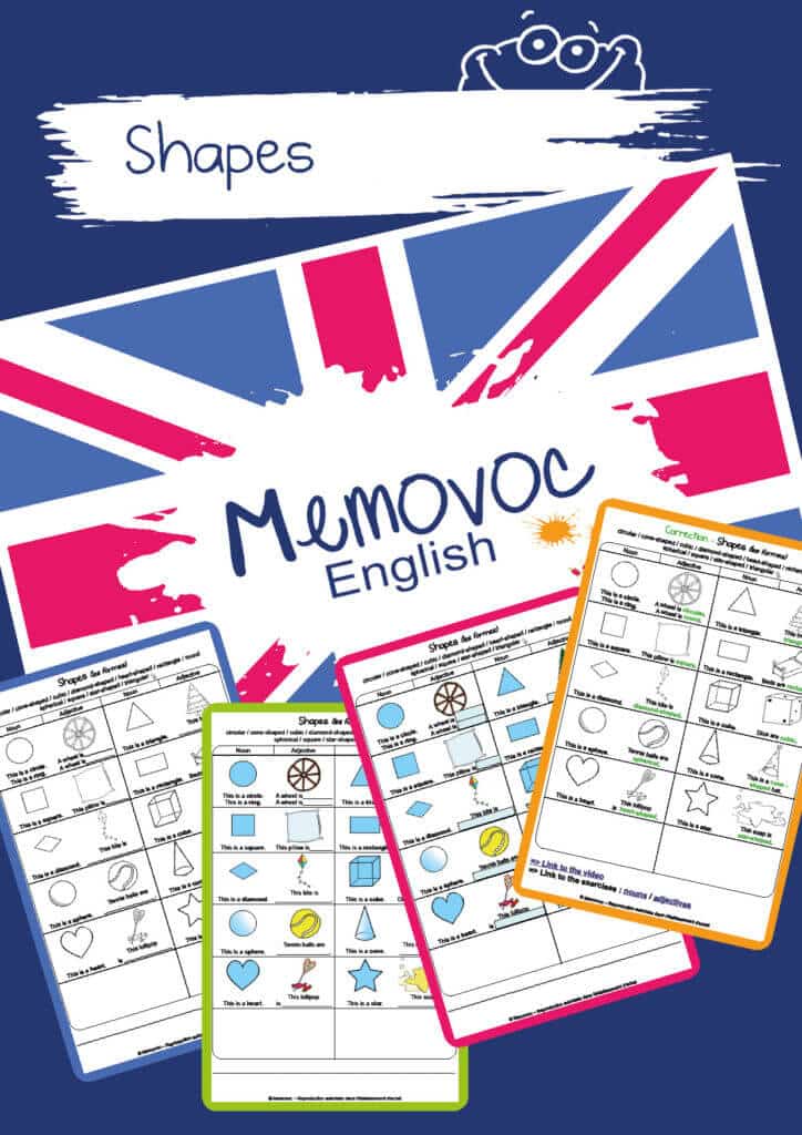 Shapes - Vocabulary - PDF Worksheets - Memovoc