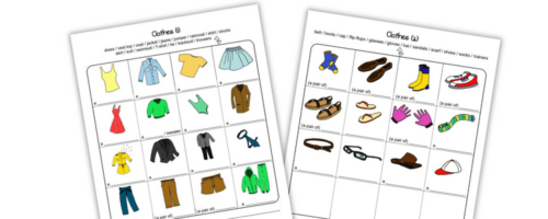 Clothes - Memorisation activities - Memovoc